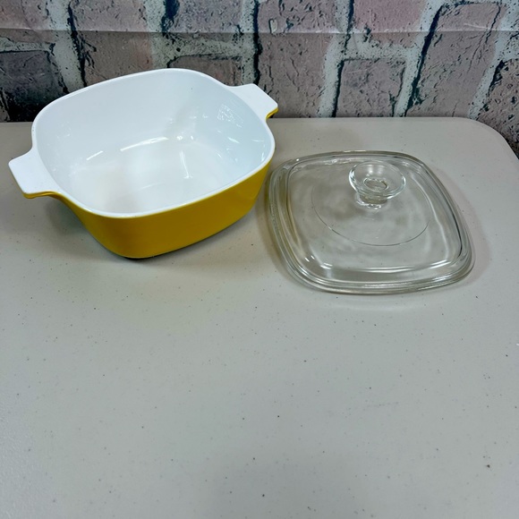 Corningware | Kitchen | Vintage Corning Harvest Solid Yellow Glass ...